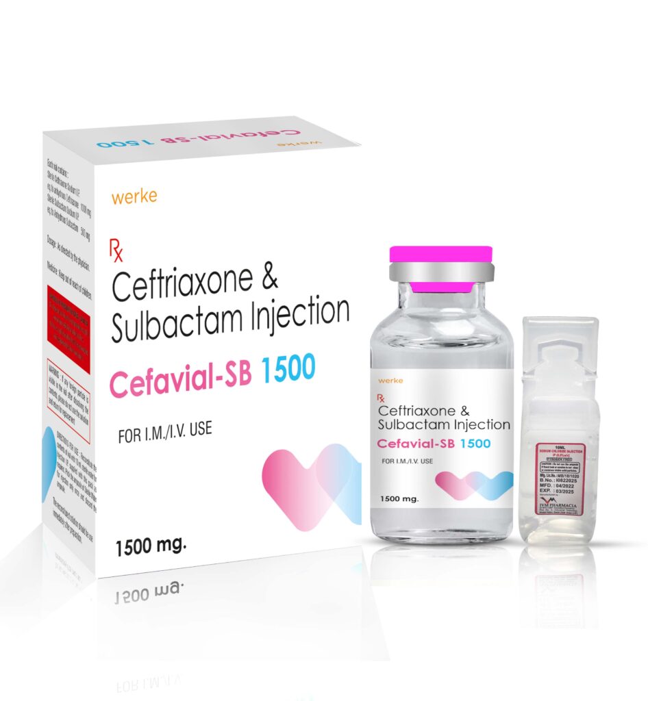 Ceftriaxone 1Gm & Sulbactam 500 MG Injection - CEFAVIAL SB 1500 ...